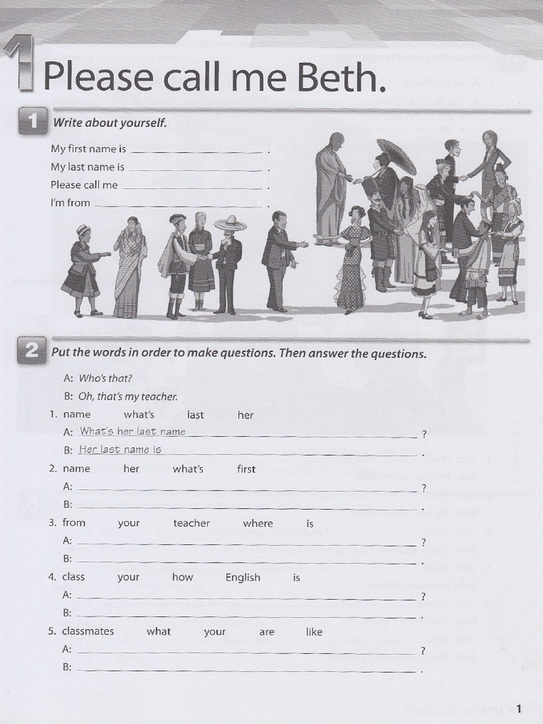 (WB) Interchange 1 - UNIT 1 - Lesson 1 | PDF