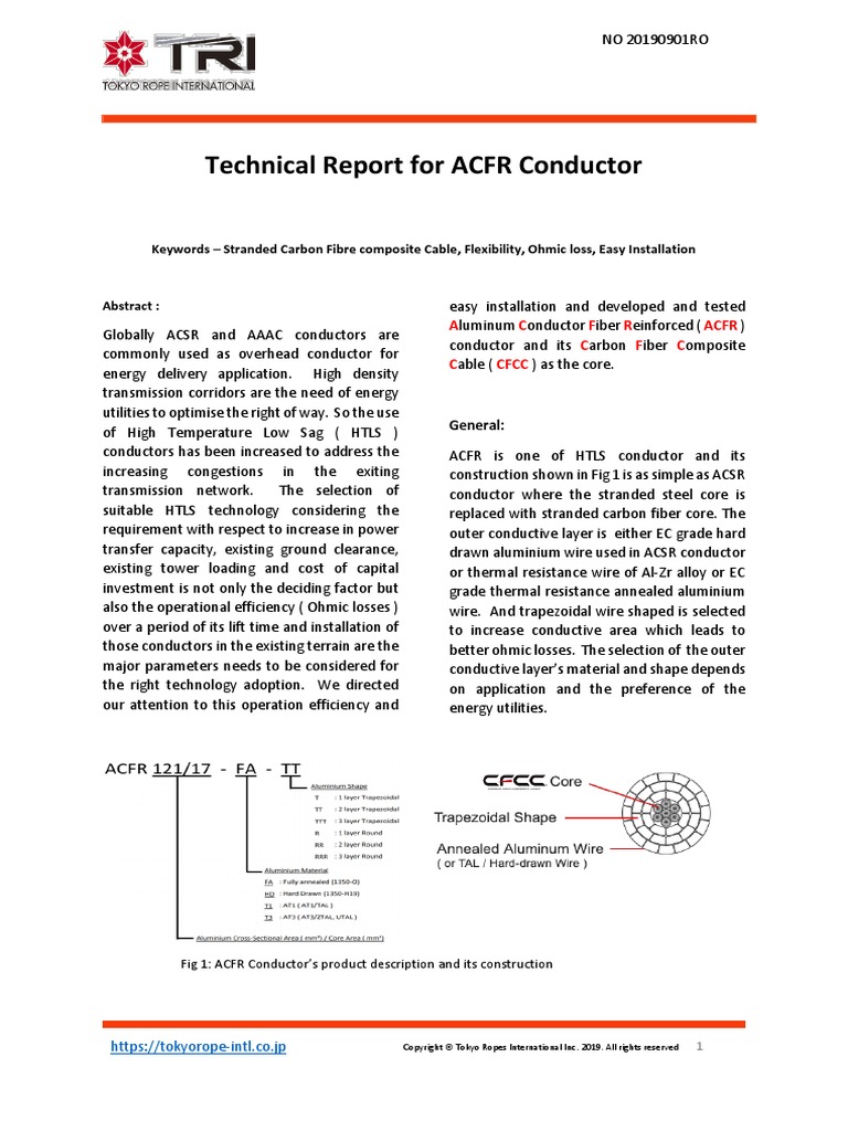 Technical Report For ACFR Conductor | PDF | Composite Material ...