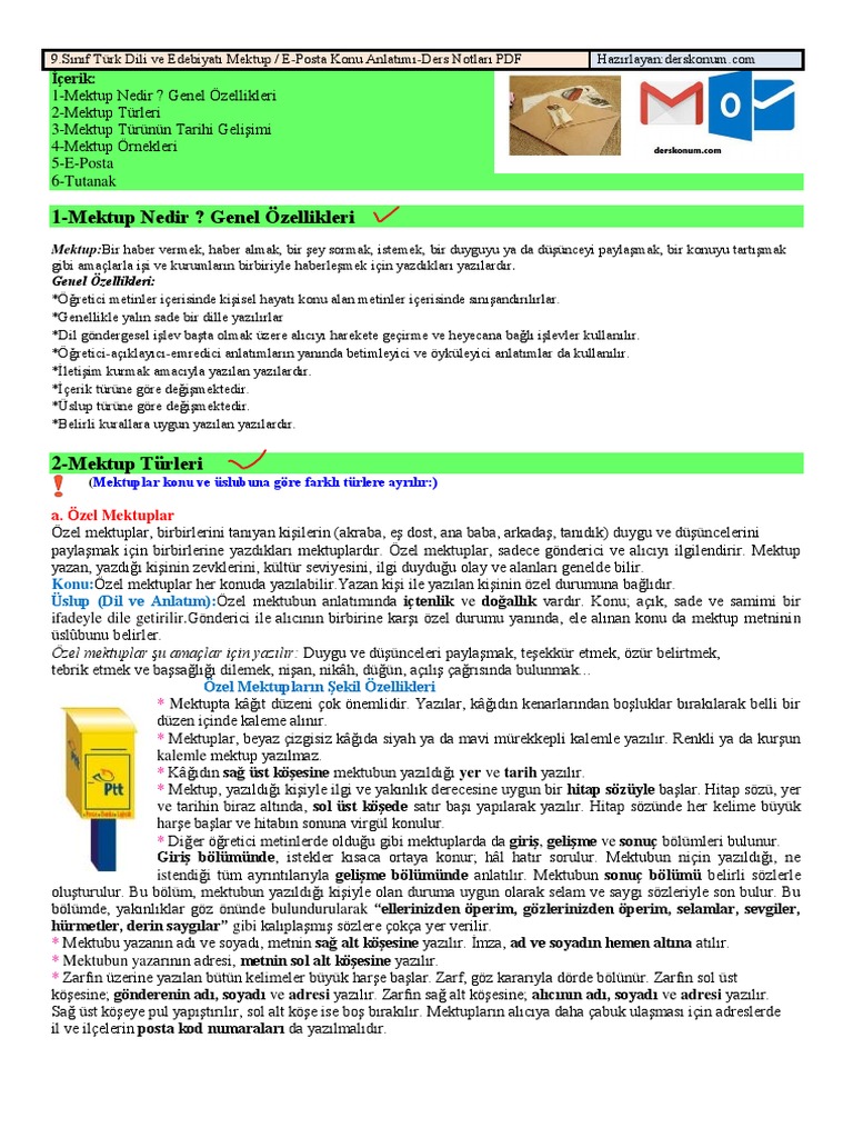 9 TDE Mektup-E Posta-Tutanak | PDF