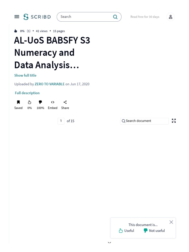 AL-UoS BABSFY S3 Numeracy and Data Analysis Assignment April - June ... AL-UoS BABSFY S3 Numeracy and Data Analysis Assignment April - June ...