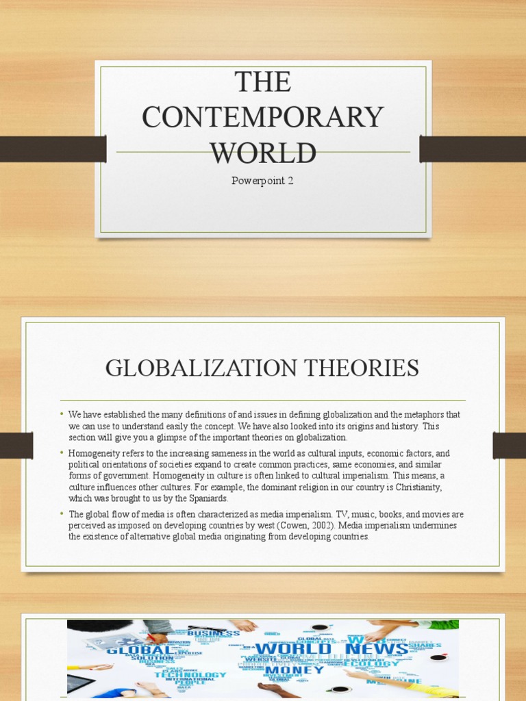 Powerpoint 2 The Contemporary World | PDF | Globalization | Imperialism