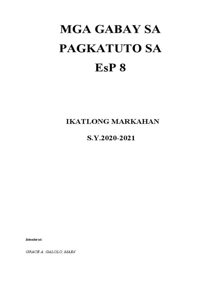 EsP8 Q3 Week1 Day1 2 | PDF