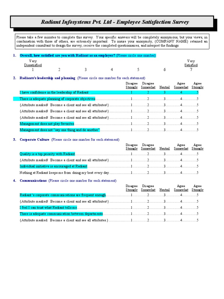 Emp Evaluation Survey | PDF