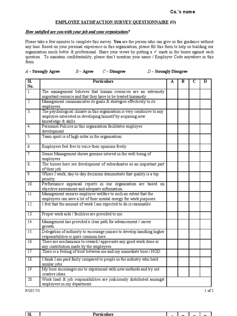 ESS Questionnaire Officer | PDF | Performance Appraisal | Employment