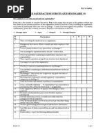 Employee Satisfaction Survey Form | PDF | Job Satisfaction | Equal ...