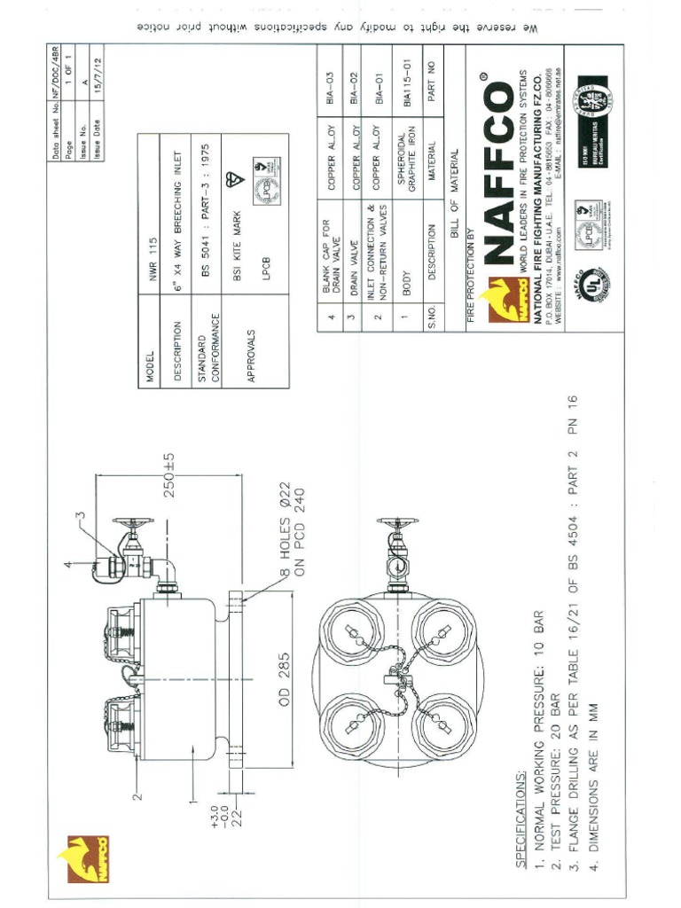 NAFFCO Breeching Inlet | PDF