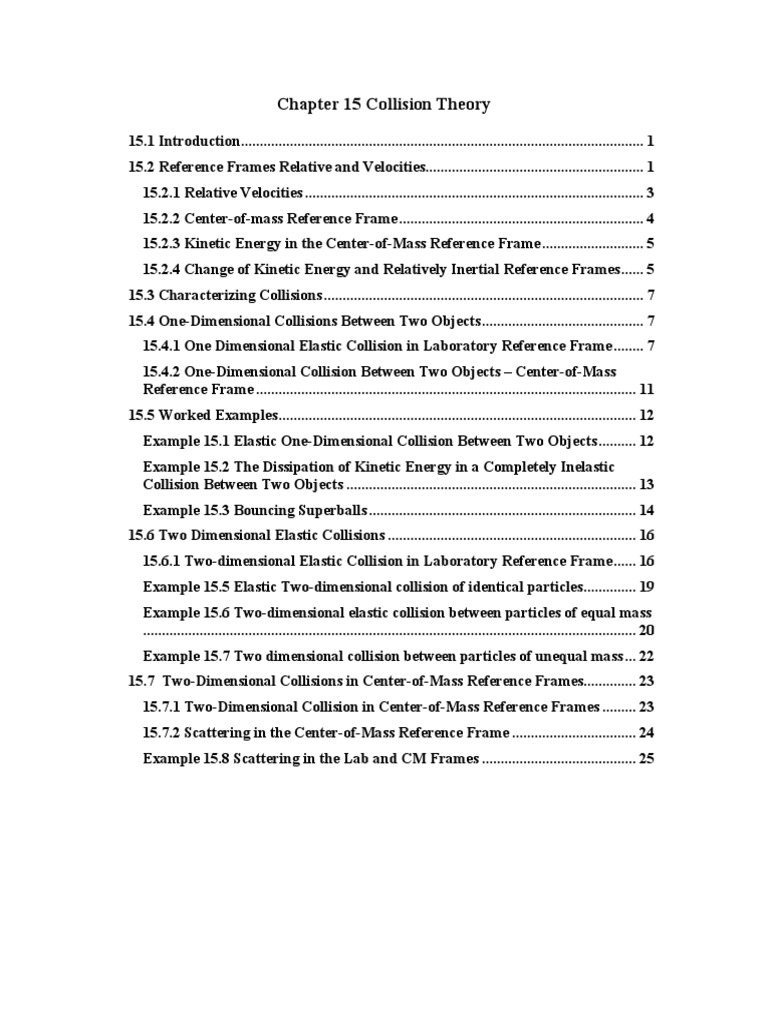 MIT Physics Mechanics Notes Chapter15 Collisions New v08 Simple | PDF ...