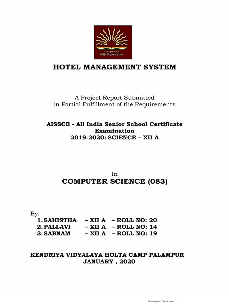 Hotel Management Report | PDF