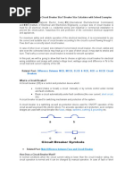 MCB and RCCB Rating Calculation Guide | PDF | Computers