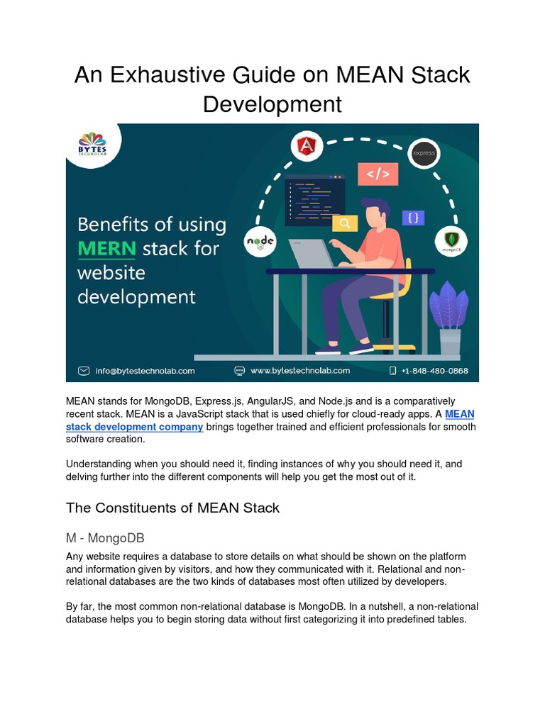 An Exhuastive Guide On MEAN Stack Development | PDF | Angular Js | Computer Programming