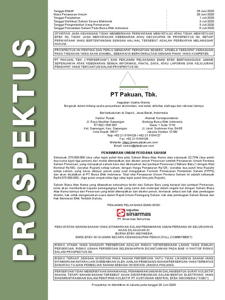 Ika Sri Wahyuni - Prospektus PT Pakuan TBK | PDF