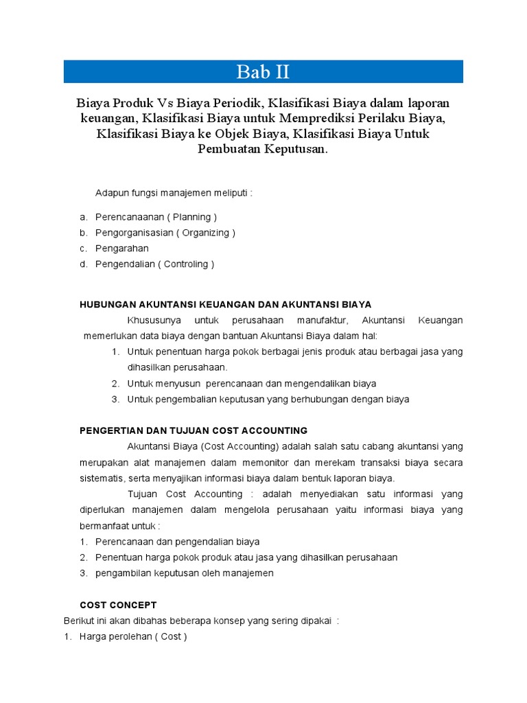 Classification and Functions of Costs | PDF
