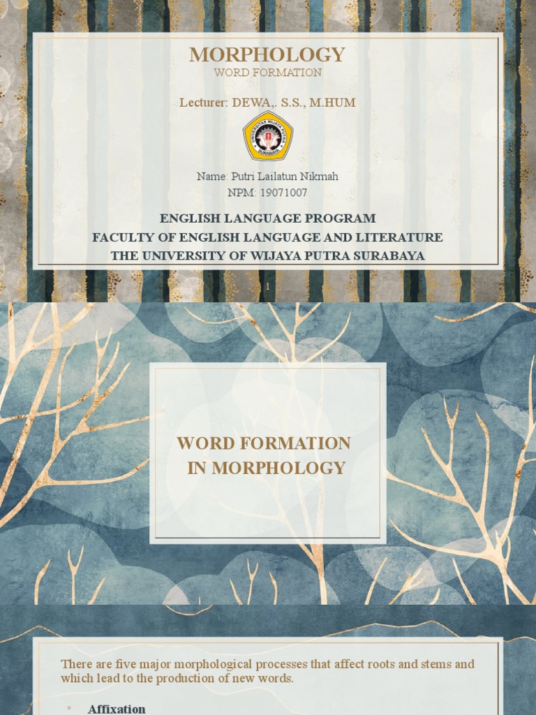 Processes of Word Formation in English Morphology: An Analysis of ...