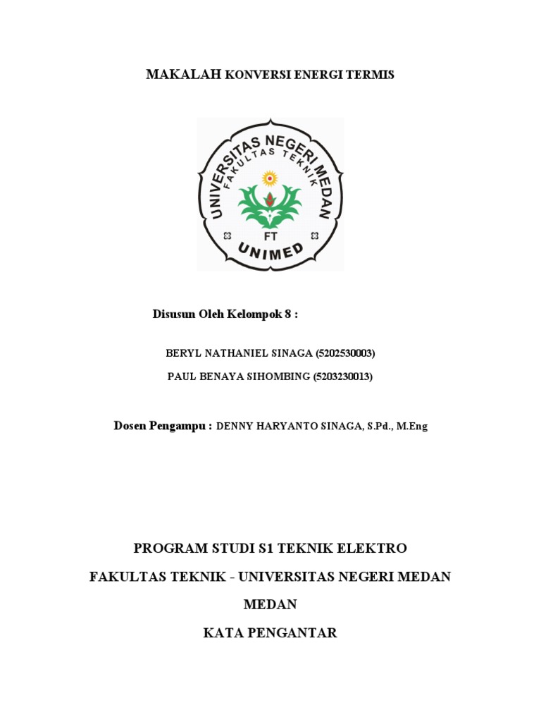 MAKALAH KEL.8 ENERGI TERMIS - Dasar Konversi Energi Listrik | PDF ...