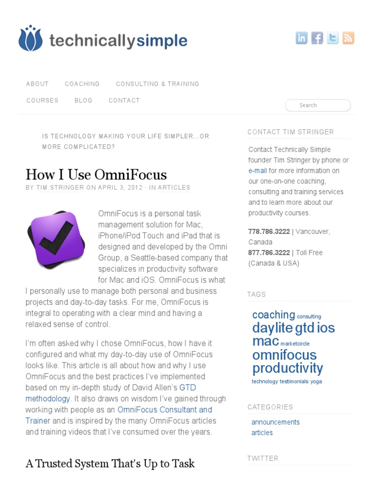 Using OmniFocus | PDF | Ios | Online And Offline
