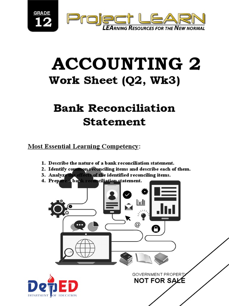 Worksheet 3 Q2 Acctg. 2 - 1 31 | PDF | Cheque | Deposit Account