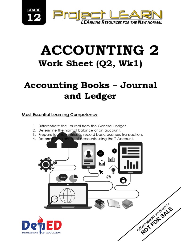 Worksheet 1 q2 Acctg. 2 | PDF | Debits And Credits | Bookkeeping