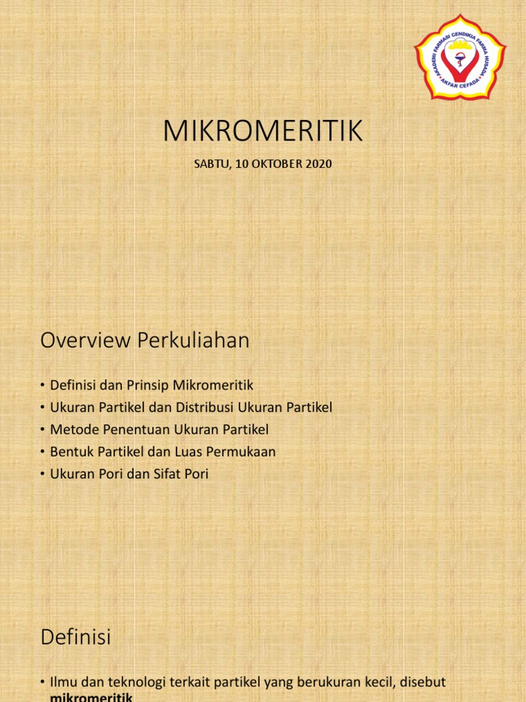 Mikromeritik 2020 | PDF