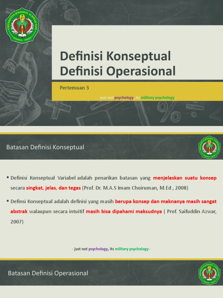 Definisi Konseptual - Definisi Operasional | PDF