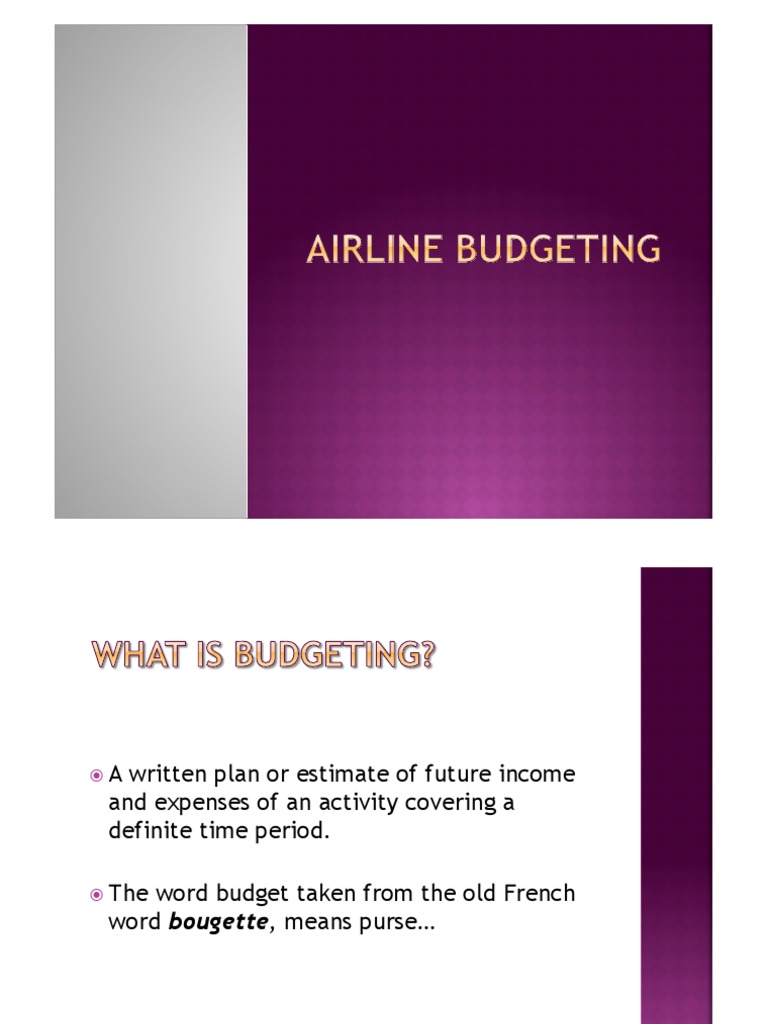 Module 5 Airline Budgeting | PDF | Capital Expenditure | Budget