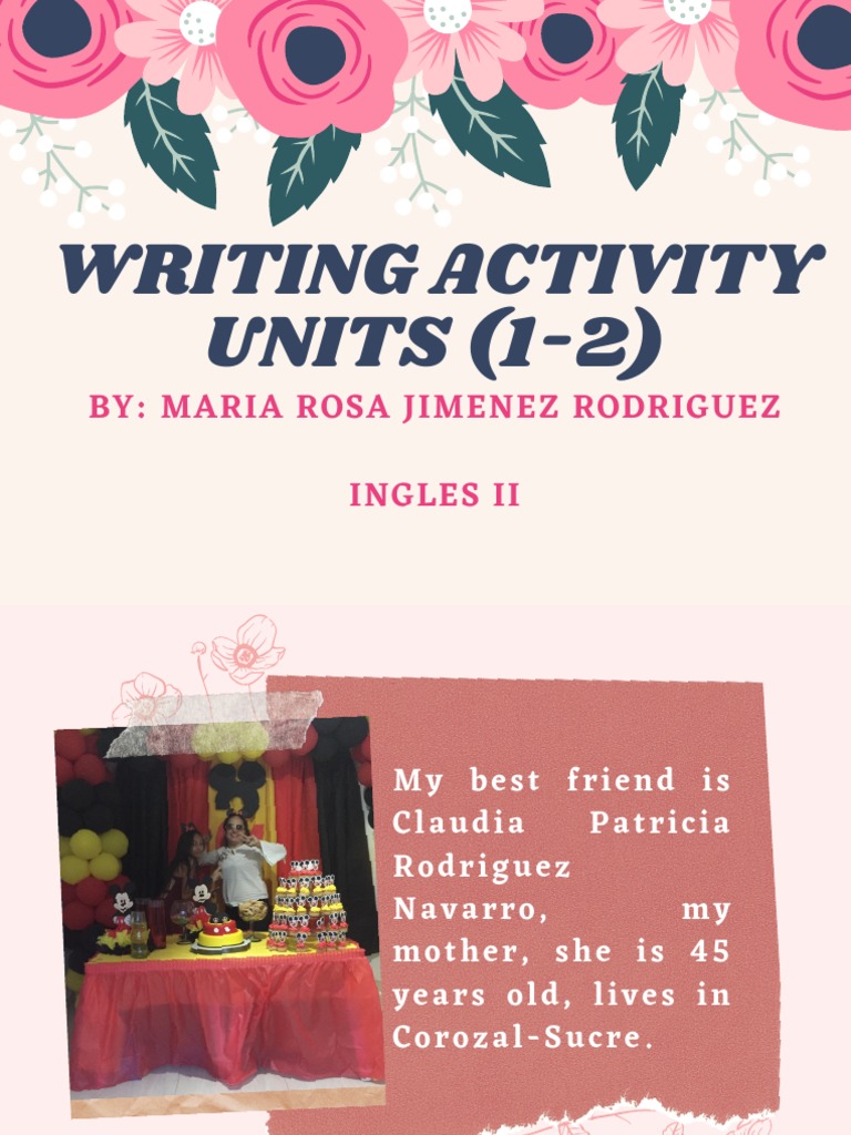 Writing Activity Units (1-2) | PDF