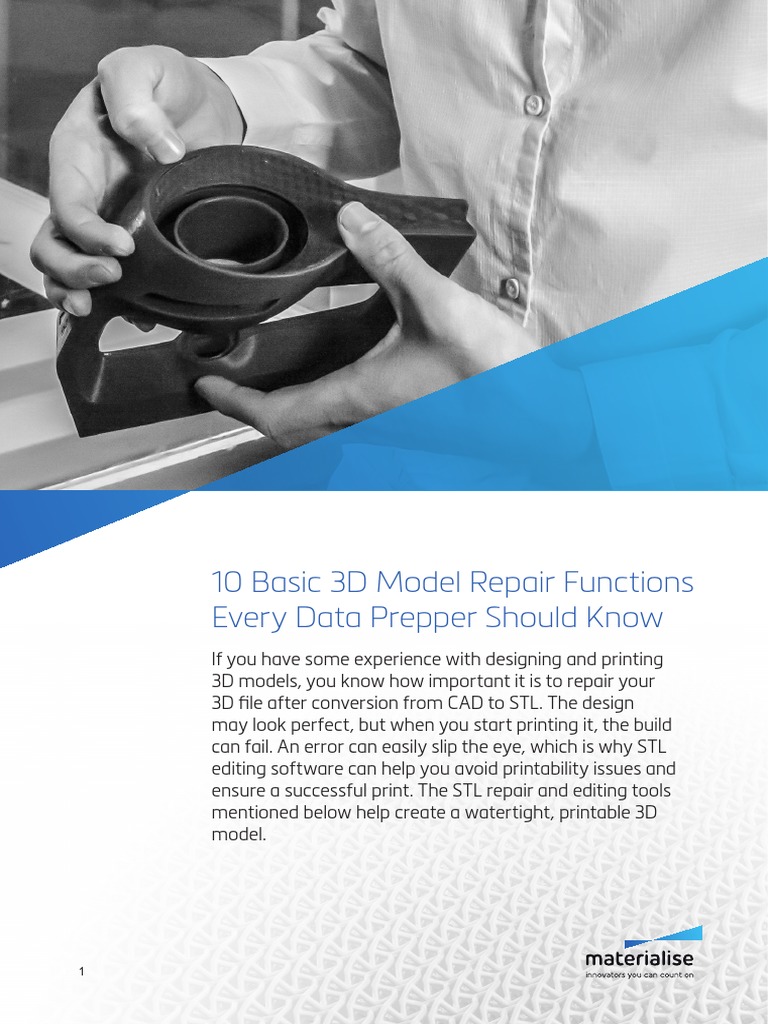 10 Basic 3D Model Repair Functions Every Data Prepper Should Know | PDF | 3 D Printing | 3 D ...