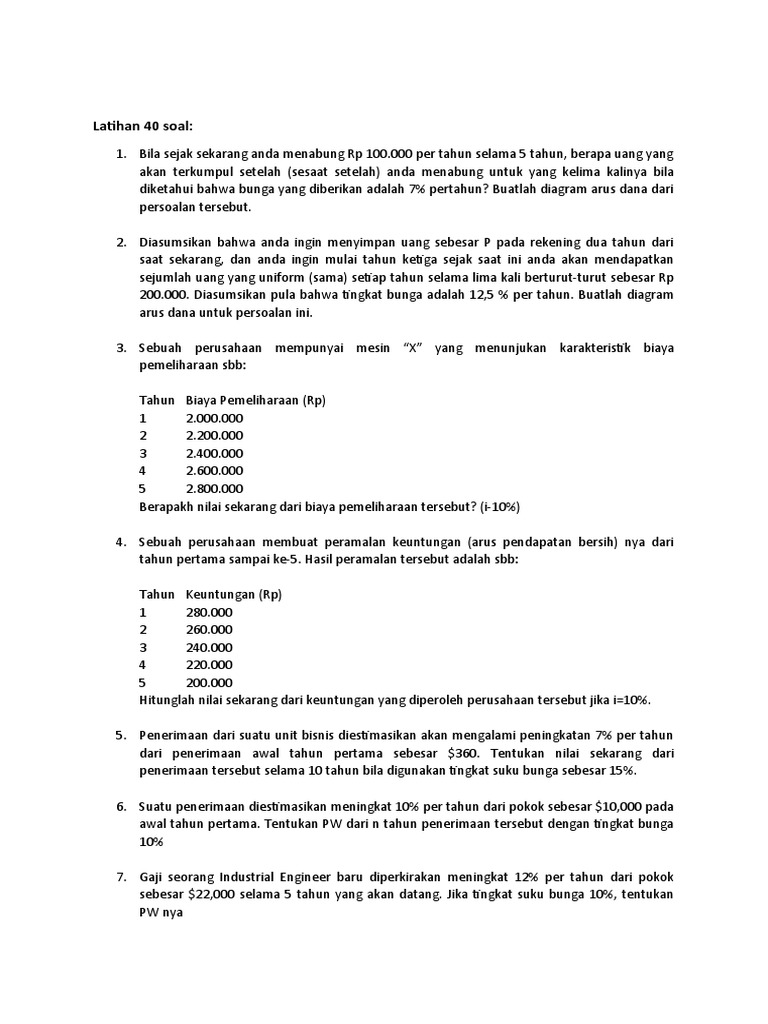 Latihan Soal EKTEK 2020 | PDF