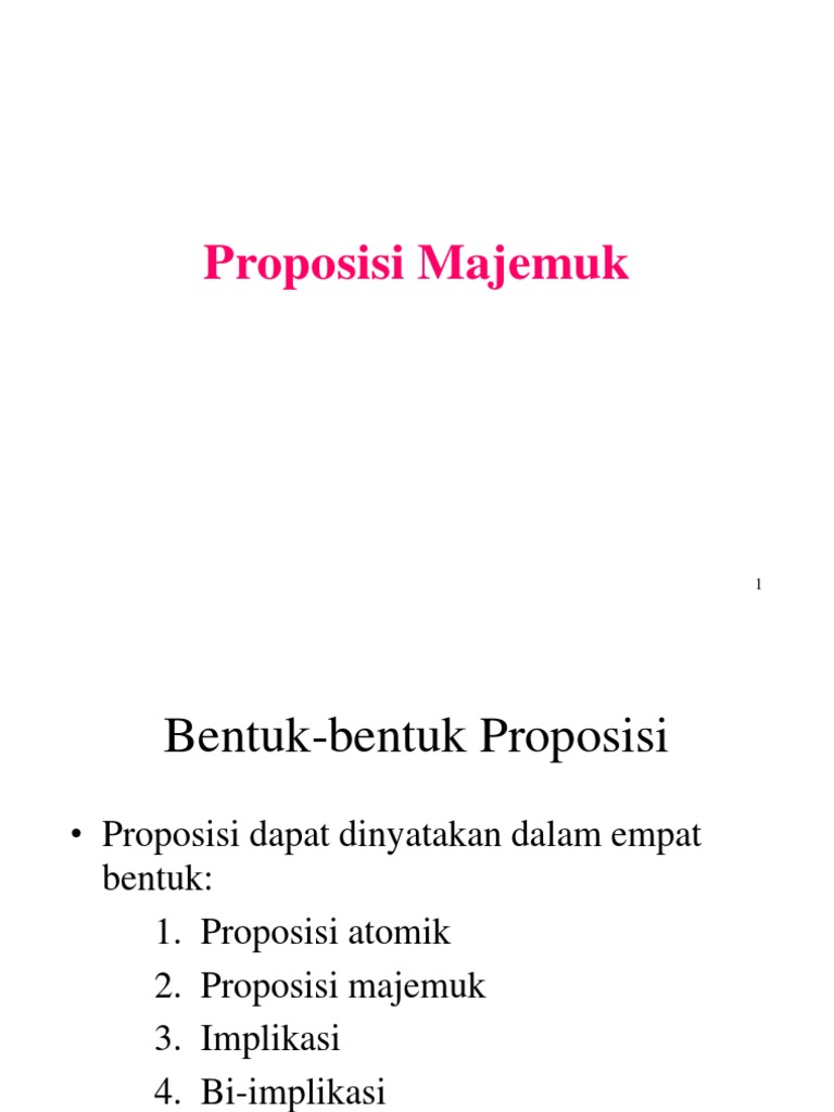 Proposisi Majemuk - Pert 3 | PDF