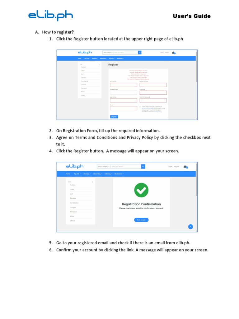 Elib Users Guide | PDF | Icon (Computing) | Menu (Computing)