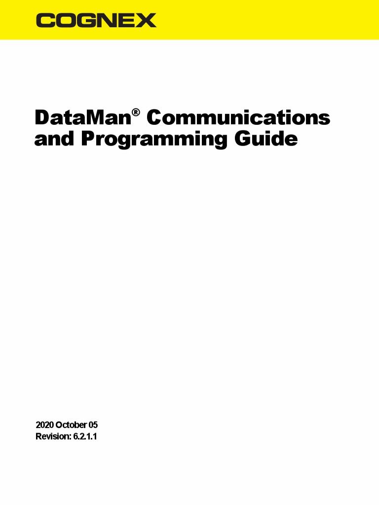 Dataman Communications and Programming Guide: 2020 October 05 Revision ...