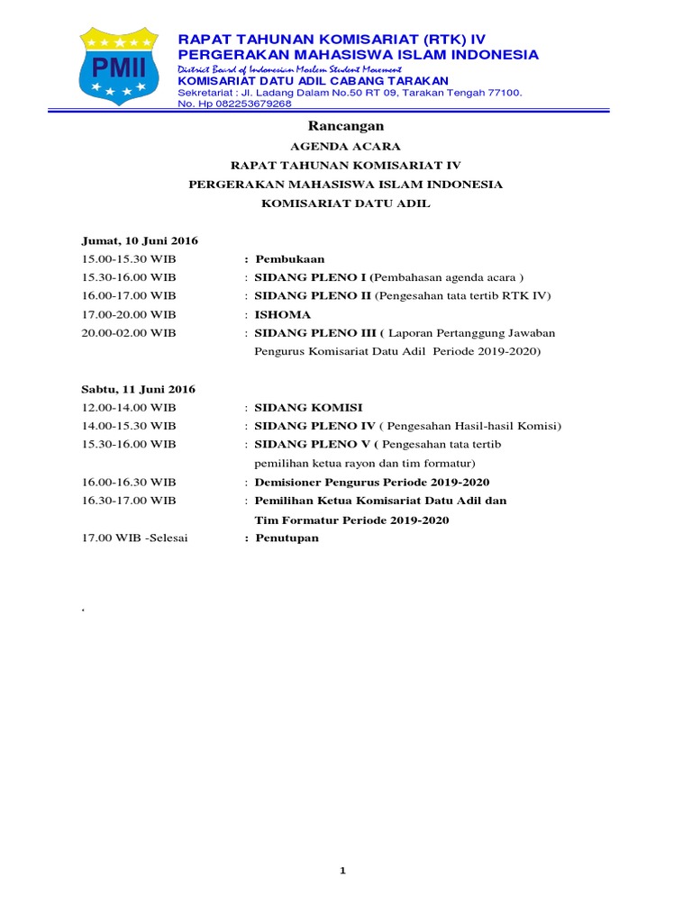 Draft RTK V Komisariat Datu Adil | PDF | Sains & Matematika