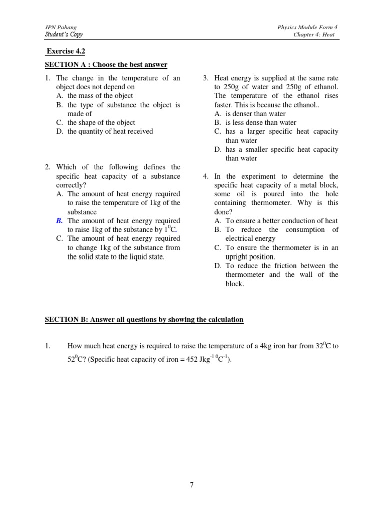 Phy CHP 4 f4 Revision 2 | PDF | Heat Capacity | Heat
