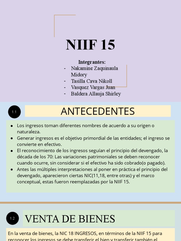 Nic 15 | PDF | Pago de regalías | normas internacionales de INFORMACION ...