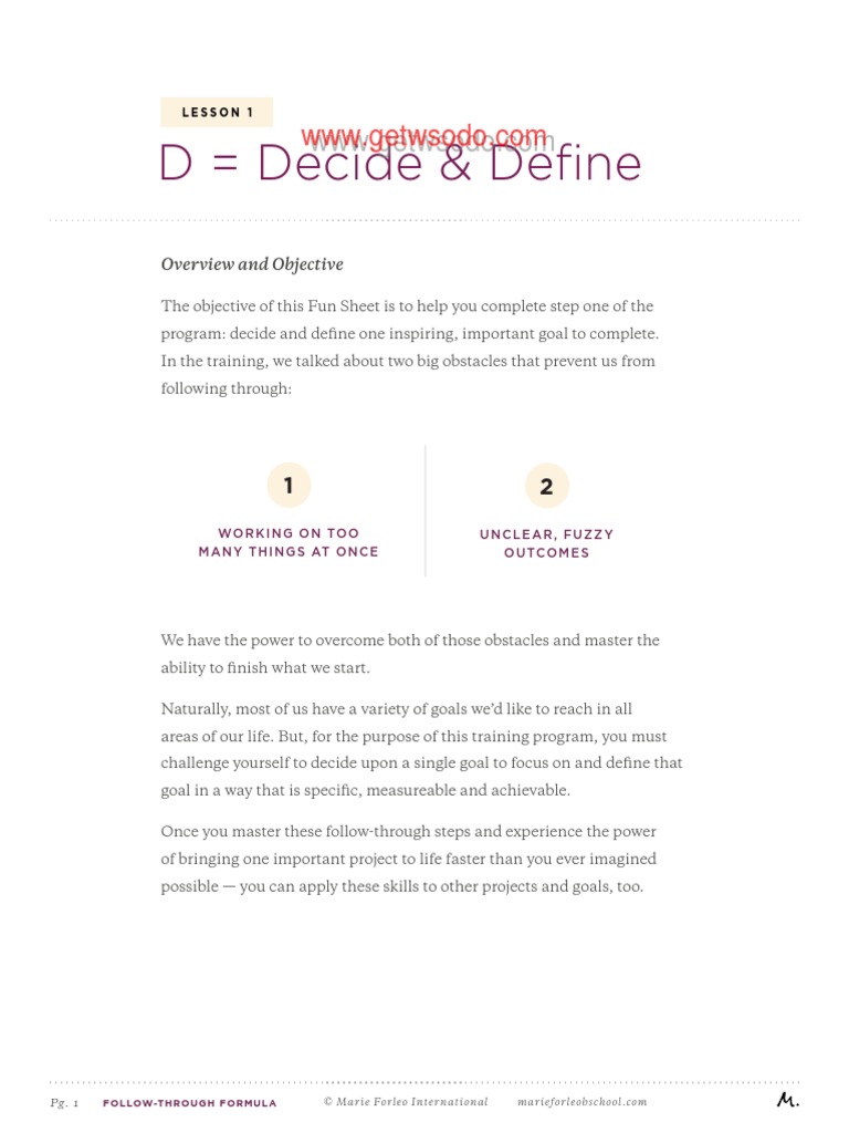 D Decide & Define: Overview and Objective | PDF | Human Nature ...