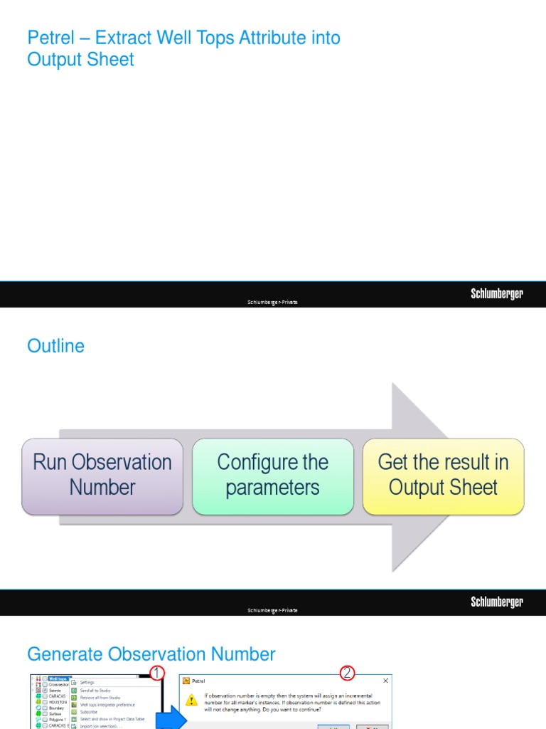 Extract Well Tops Attribute into Output Sheet in Petrel | PDF