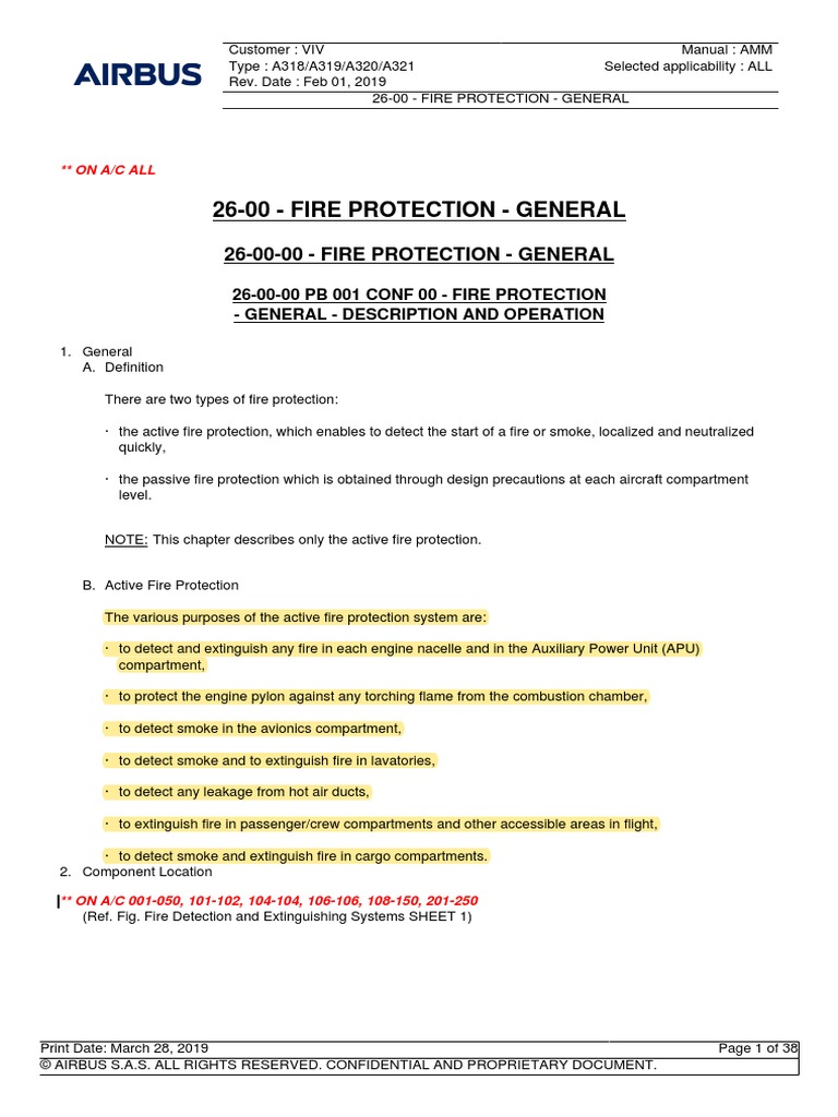 Amm 26-00 General 01 | PDF | Airbus | Aviation