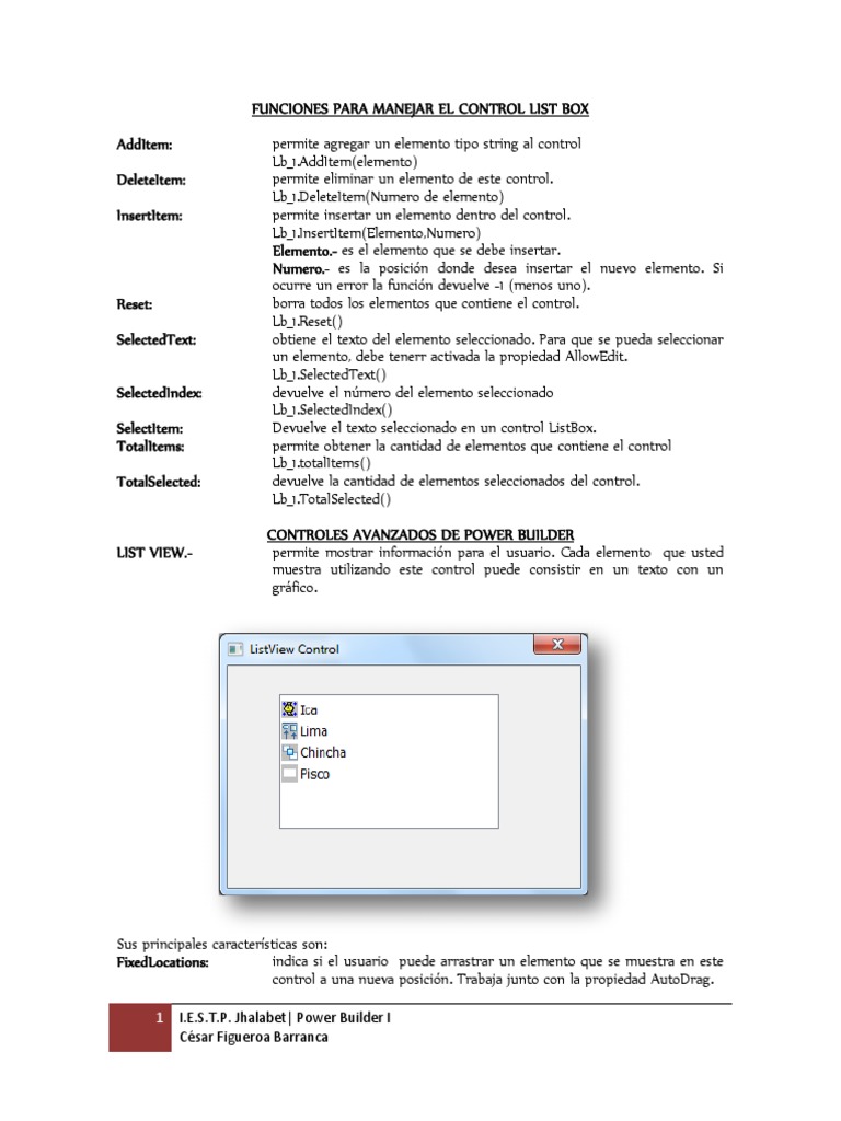Controles Avanzados de Power Builder | PDF | Programación de ...
