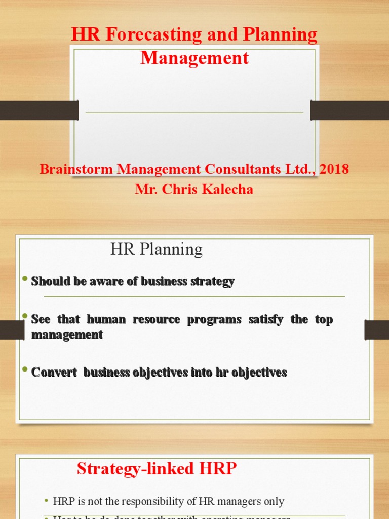 HR Forecasting and Planning Management | PDF | Human Resource ...