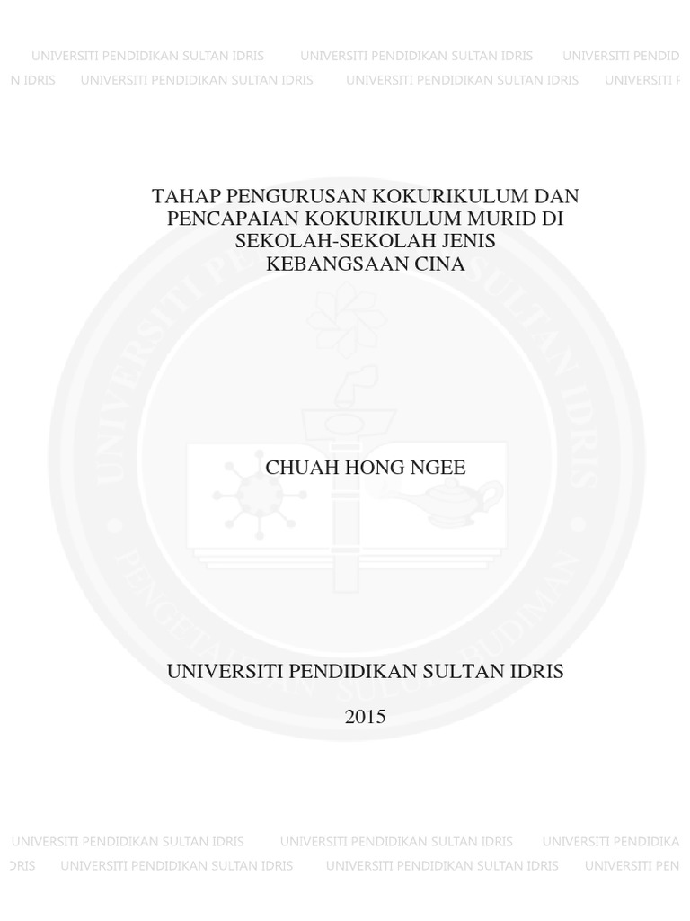 Tahap Pengurusan Kokurikulum Dan Pencapaian Kokurikulum Murid Di ...