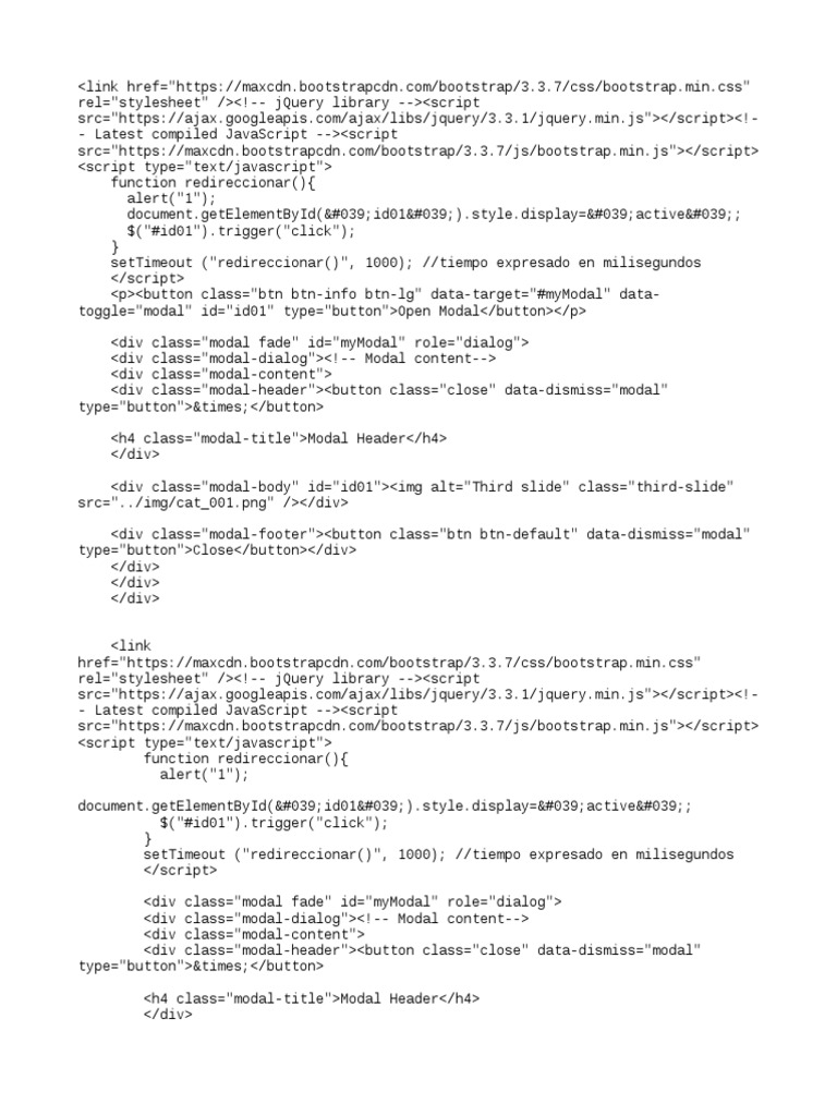 Automatically Opening A Modal Popup Window Using Javascript Timers And Bootstrap Pdf 7924