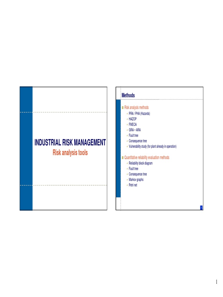 Industrial Risk Management | PDF | Reliability Engineering | Risk ...