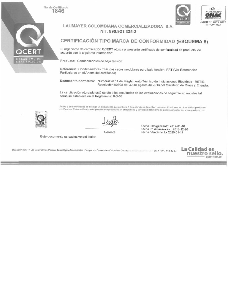 Condensador Enerlux | PDF