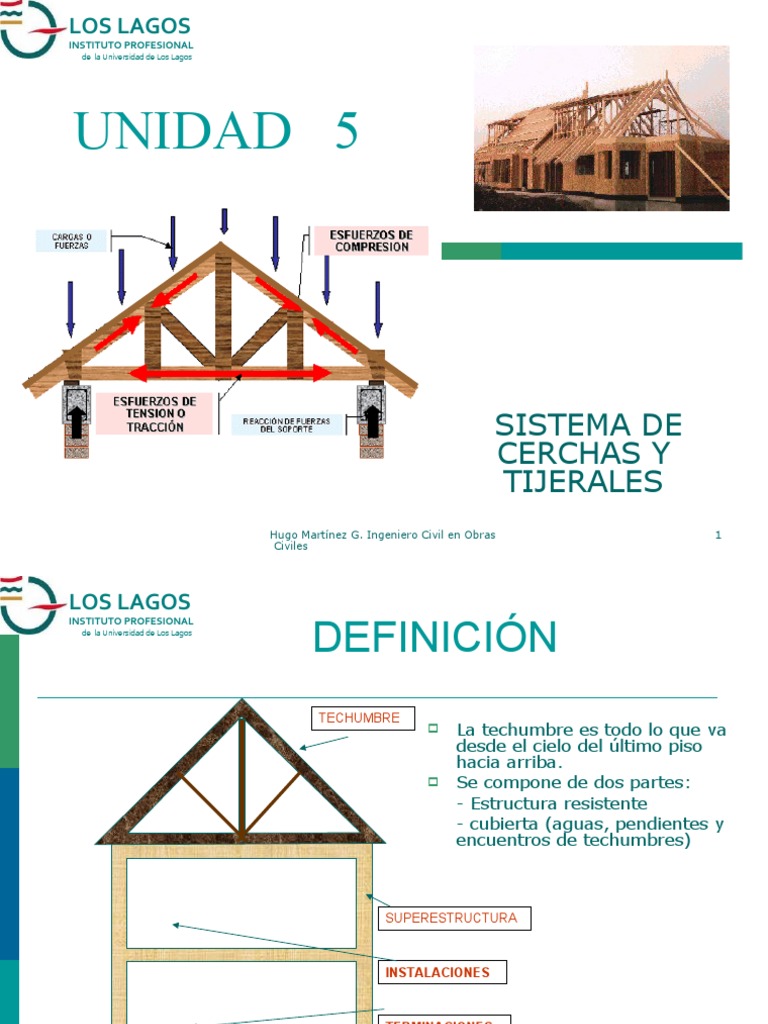 Estructuras de Cerchas y Tijerales | PDF | Braguero | Elementos ...