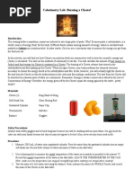 Calorimetry and Cheetos Lab | PDF | Calorie | Thermodynamics