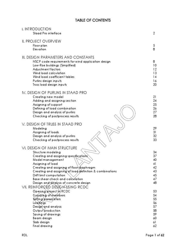 Staad-Rcdc Structural Training Module | PDF | Structural Analysis ...