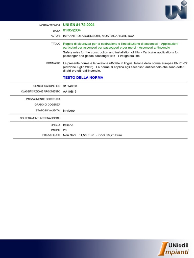 BS en 81-72-2004 | PDF