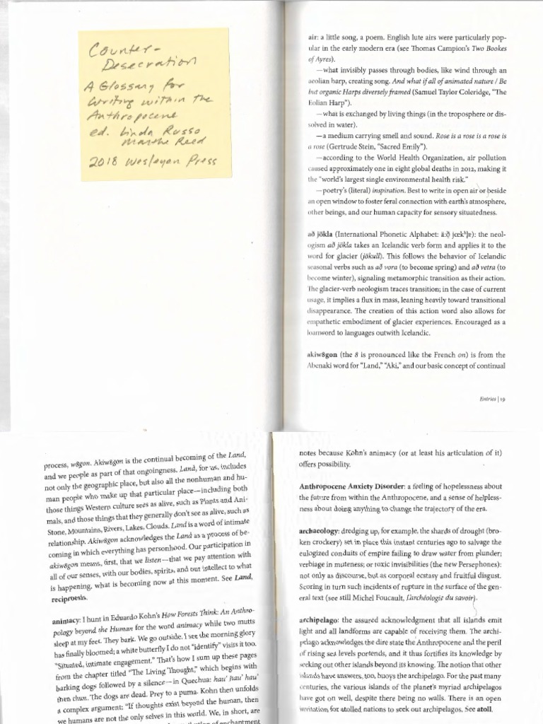 Counter-Desecration Glossary | PDF | Nature