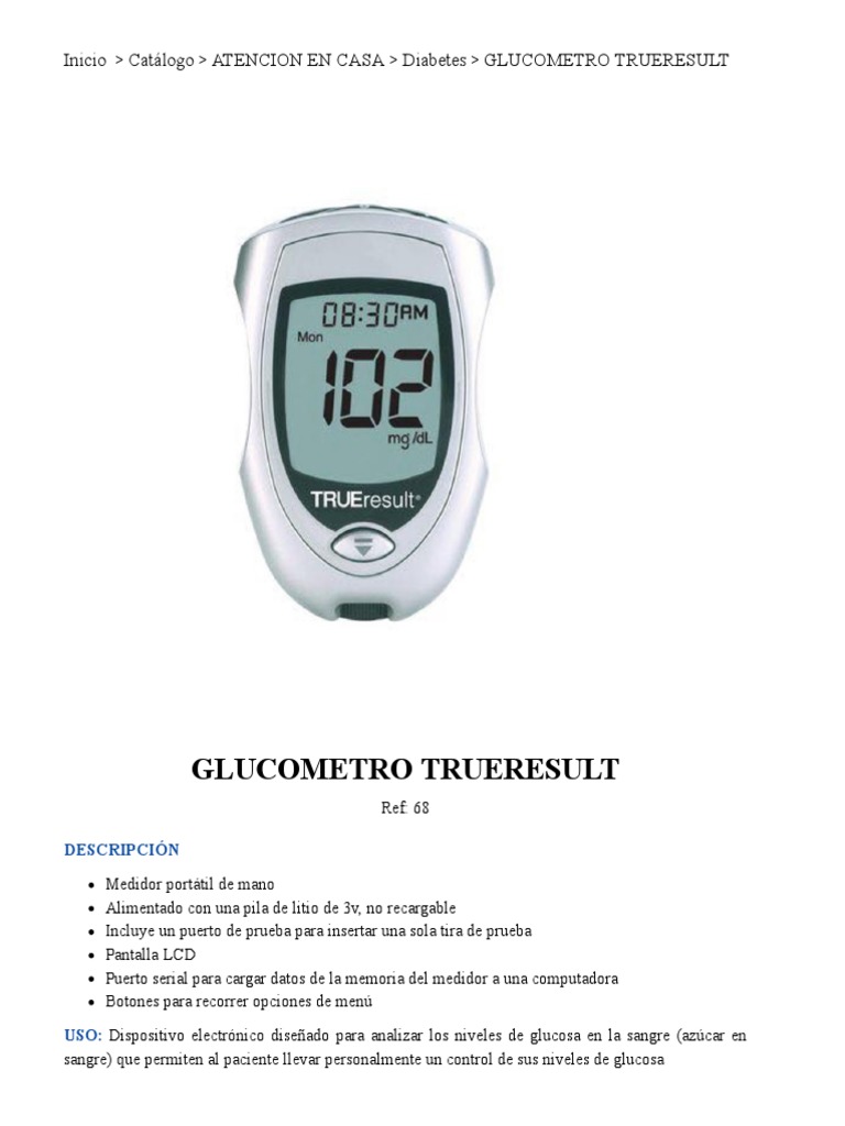 Glucometro Trueresult | PDF