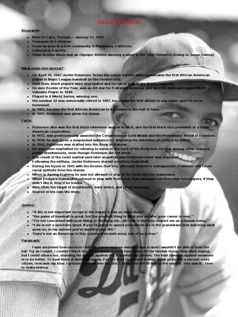 Jackie Robinson In The Olympics
