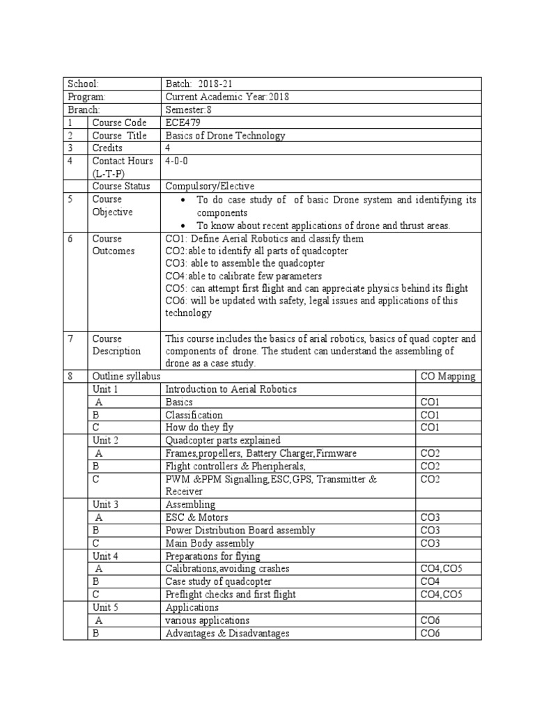 Basics of Drone Technology | PDF | Quadcopter | Science